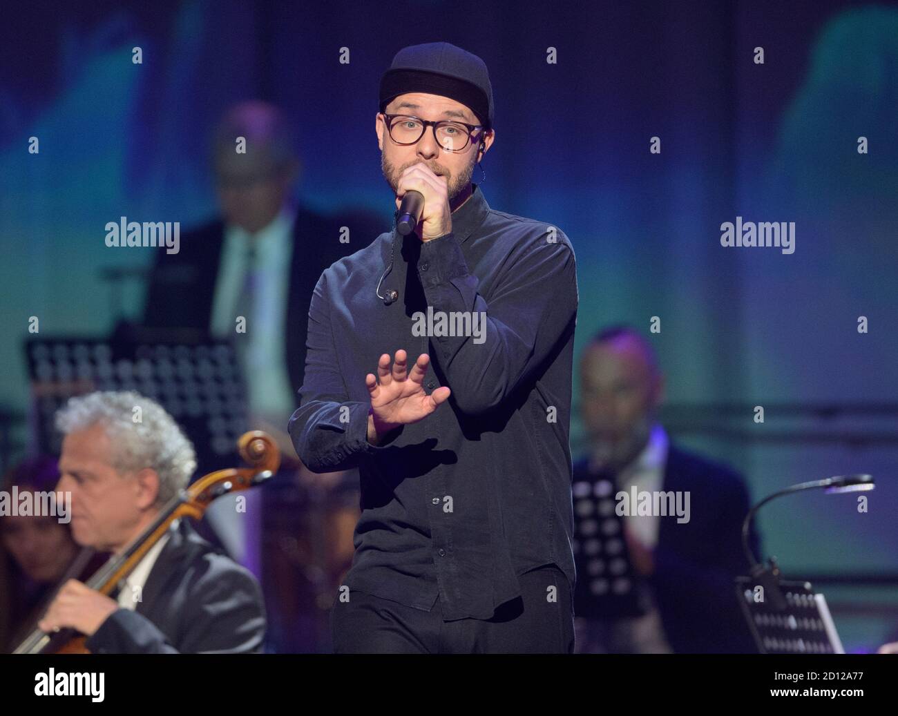 03 October 2020, Brandenburg, Potsdam: Mark Foster sings in the ...