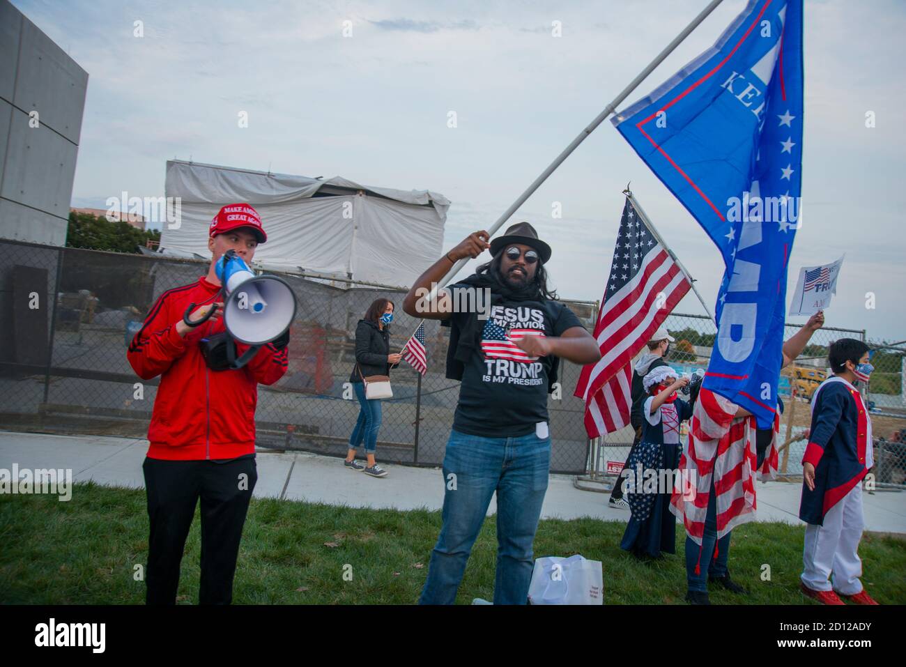 Trump Supporters Rally at Walter Reed Military Medical Center in ...