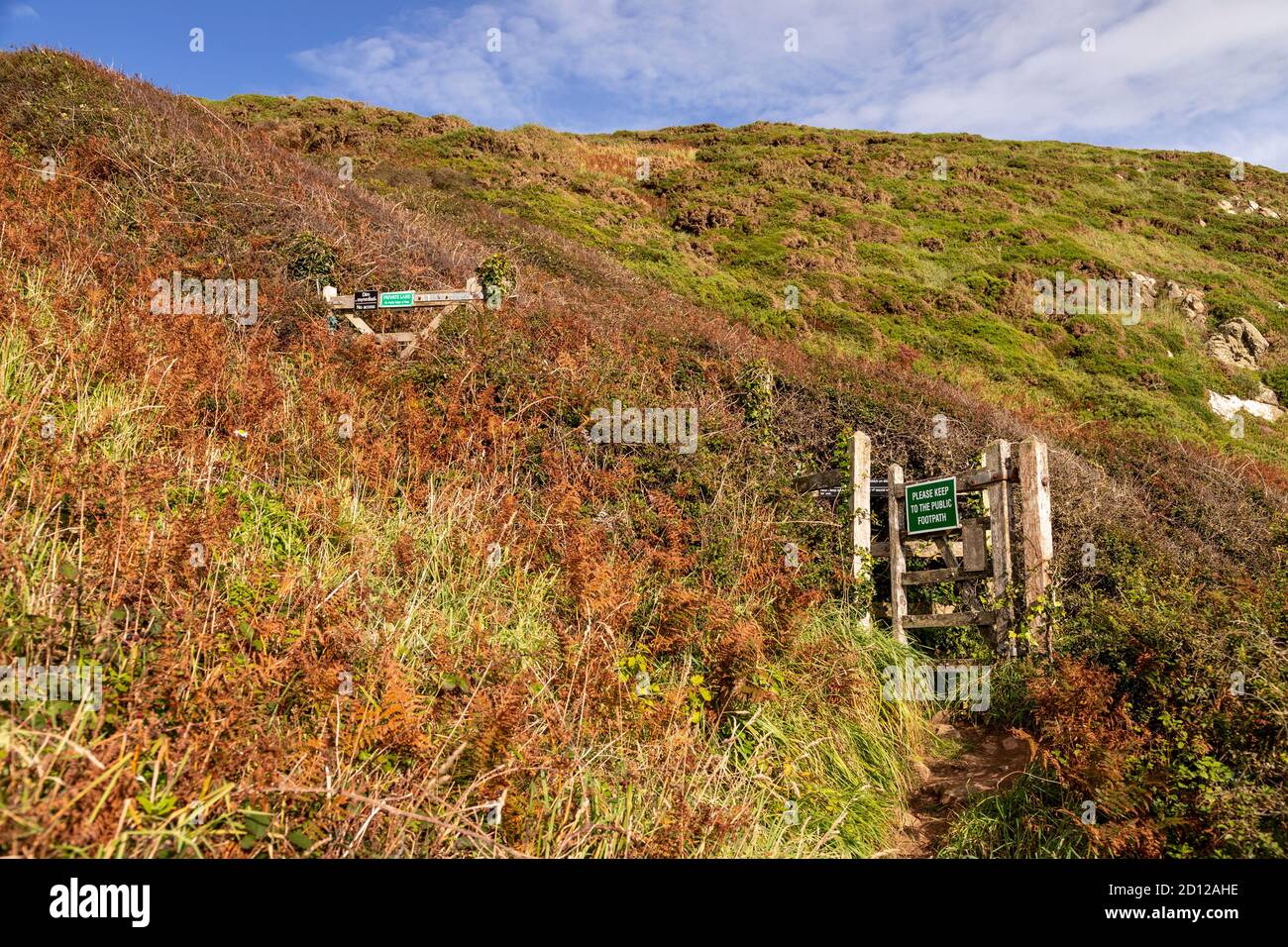 Anglesey coastal path at Church Bay, North Wales Stock Photo - Alamy