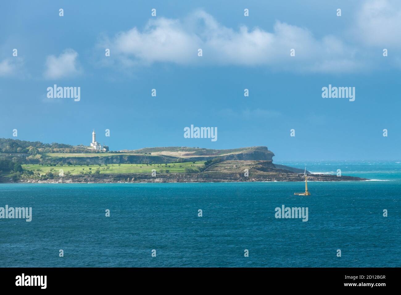 Cabo Mayor lighthouse from Magdalena peninsula, Santander, Spain Stock ...