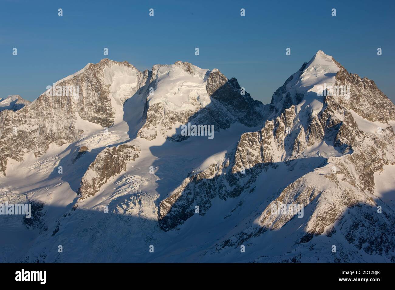 geography / travel, Switzerland, Piz Bernina and Piz Roseg, view from ...