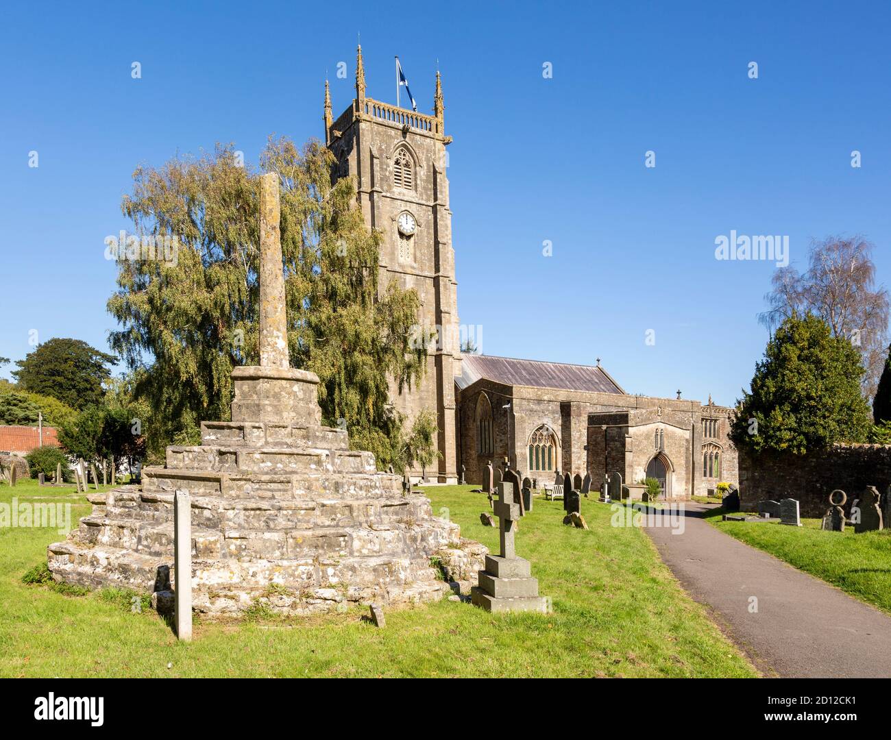 Church of Saint Andrew and medieval churchyard standing cross, Chew ...