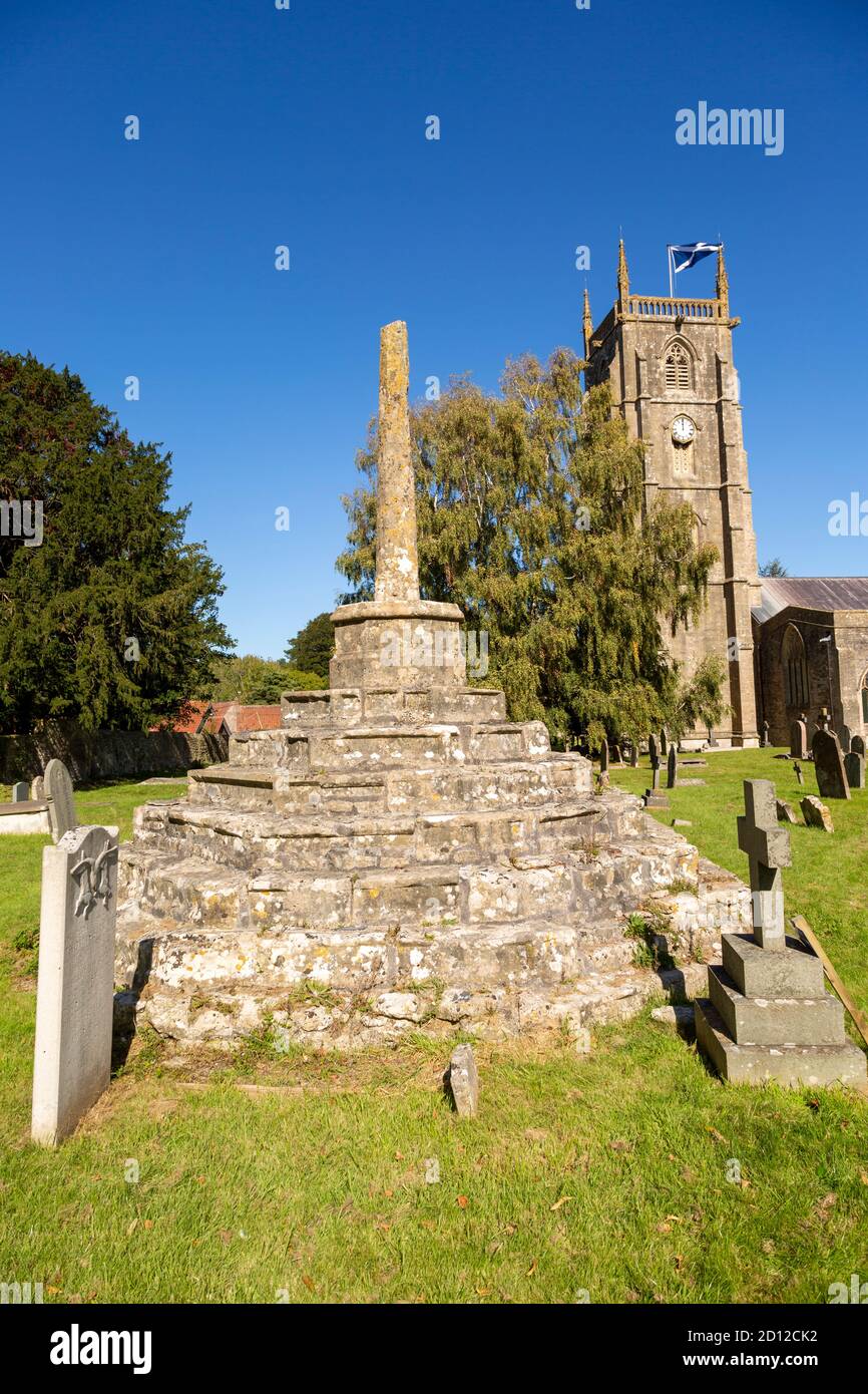 Church of Saint Andrew and medieval churchyard standing cross, Chew ...