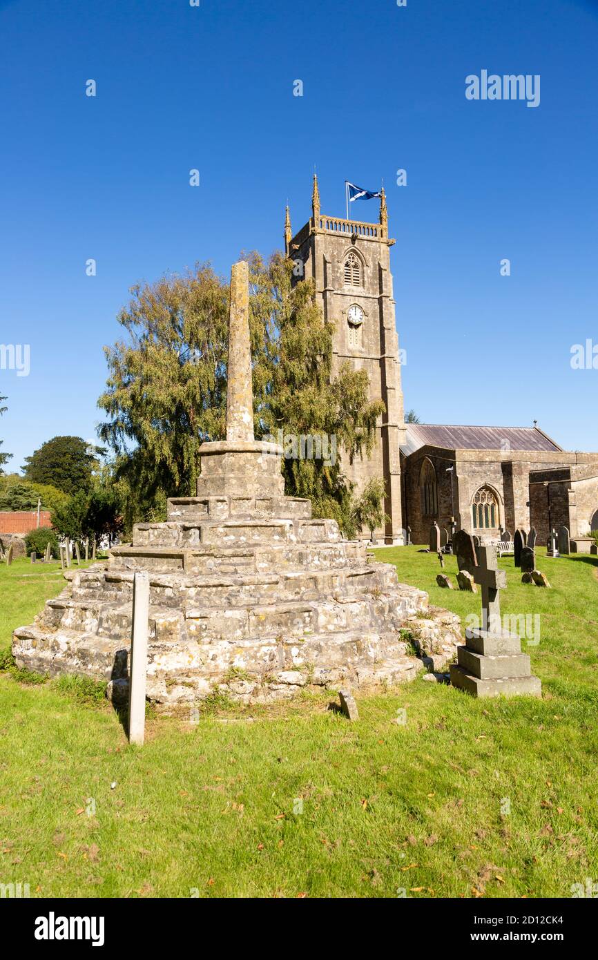 Church of Saint Andrew and medieval churchyard standing cross, Chew ...