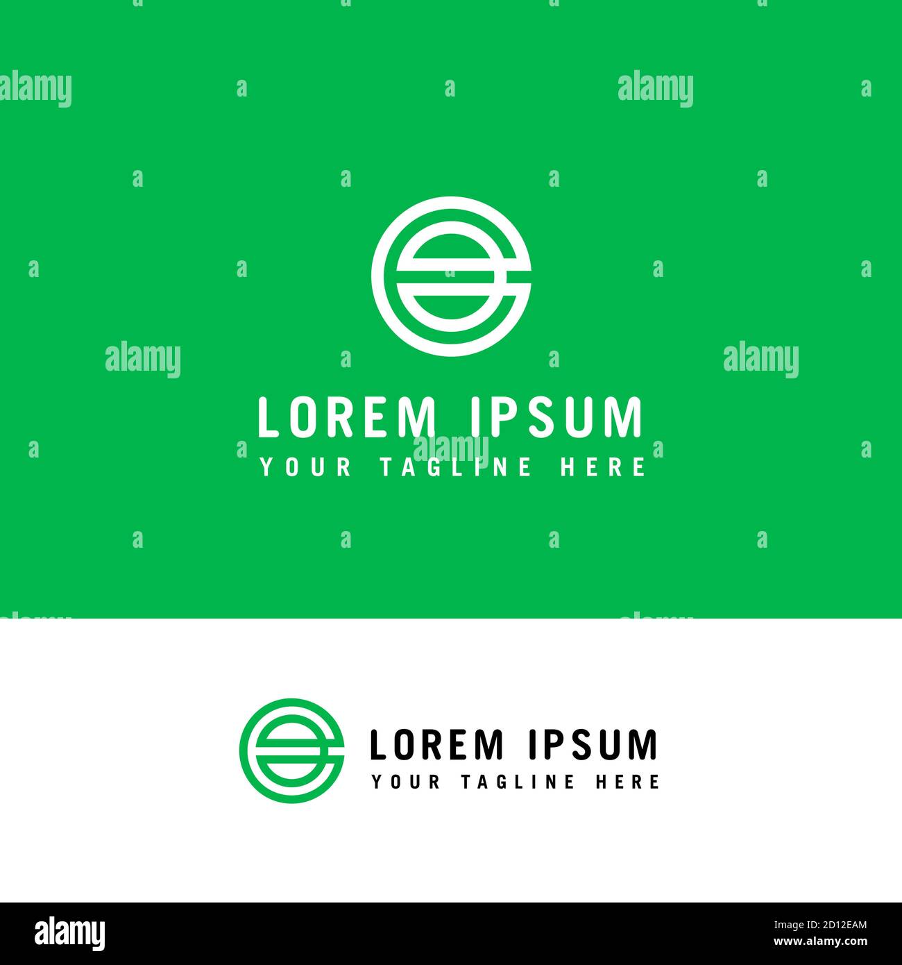 initial letter logo e inside e rounded lowercase logo Stock Vector ...