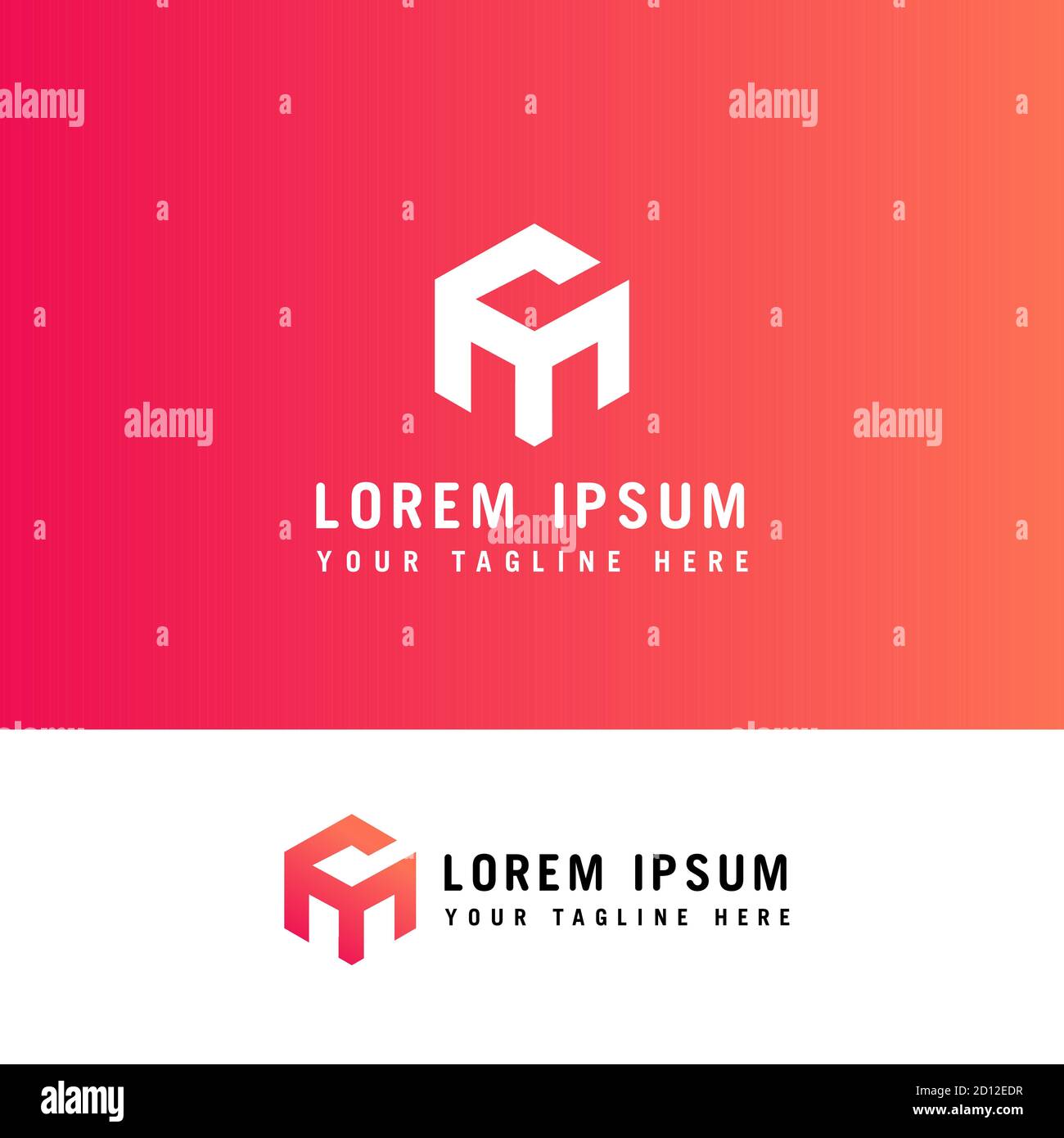 Letter CM Logo with hexagon concept. Template Illustration Business ...