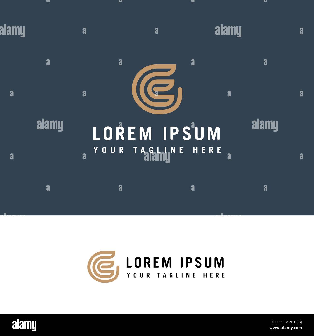 creative simple initial letter e lines color circle logo concept Stock ...