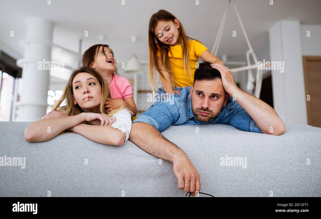 Girl exhausted home hi-res stock photography and images - Alamy