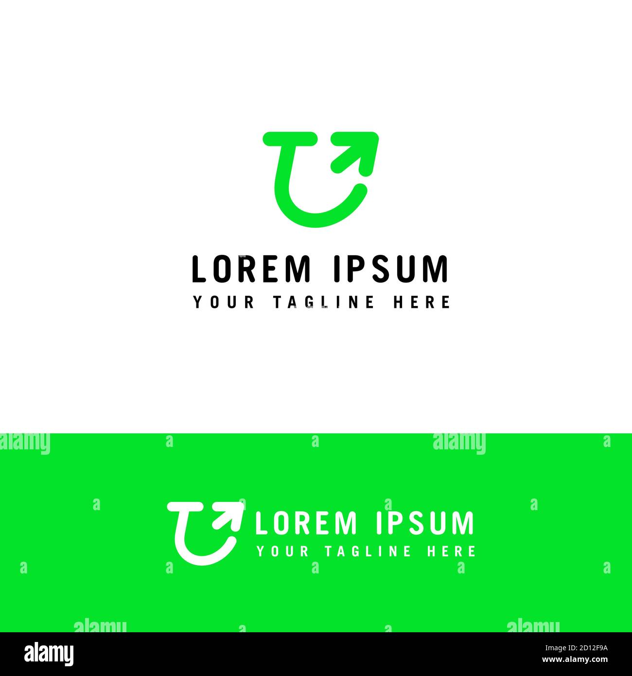 Modern U Letter arrow line Logo Design. Vector Line Letter Symbol ...