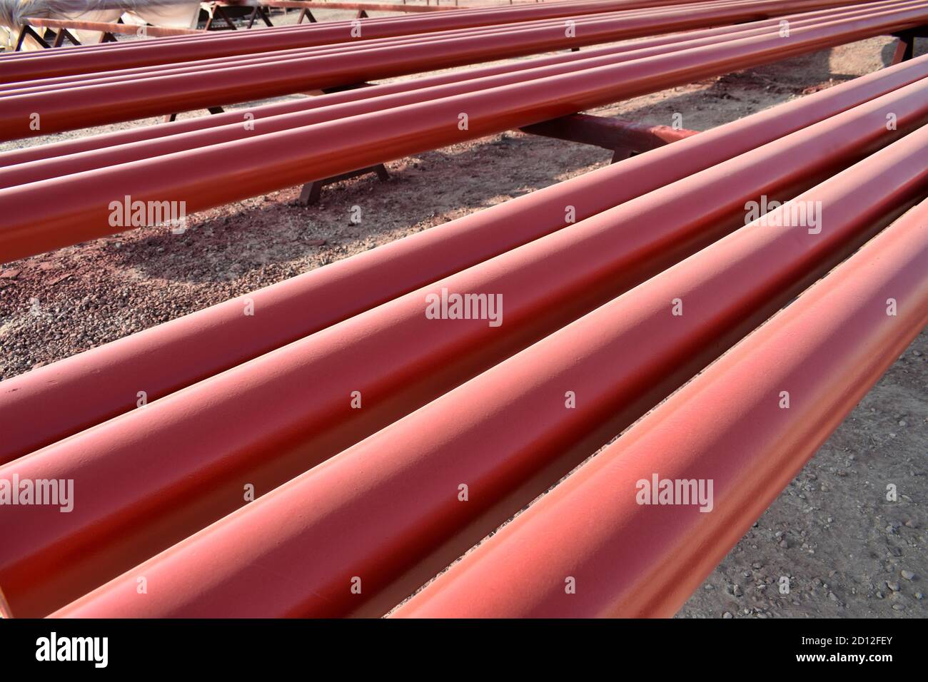 Red steel pipes for fire fighting system and extinguishing water lines ...