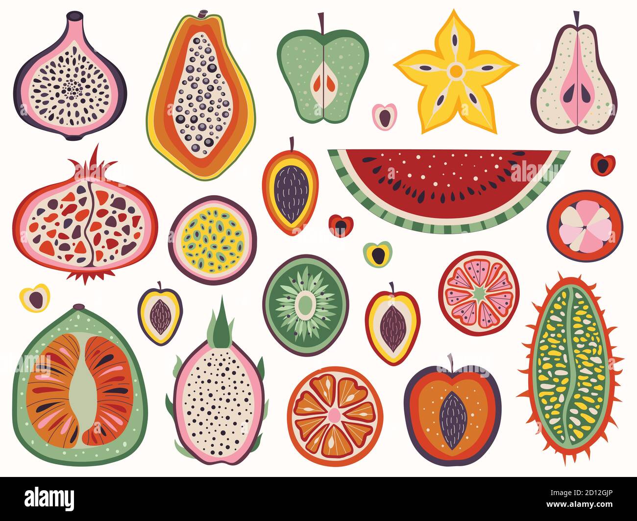Fruit tropical mangosteen fruits Stock Vector Images - Alamy