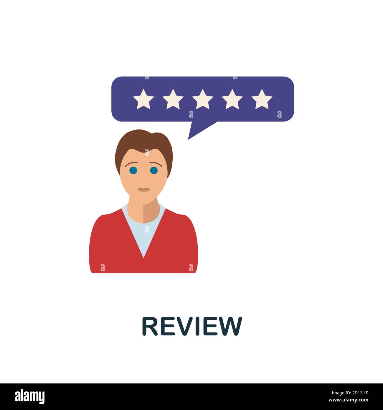 Review icon. Simple element from blogging collection. Creative Review ...