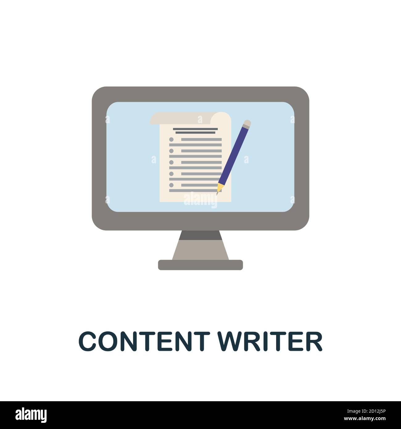 Content Writer icon. Simple element from blogging collection. Creative ...