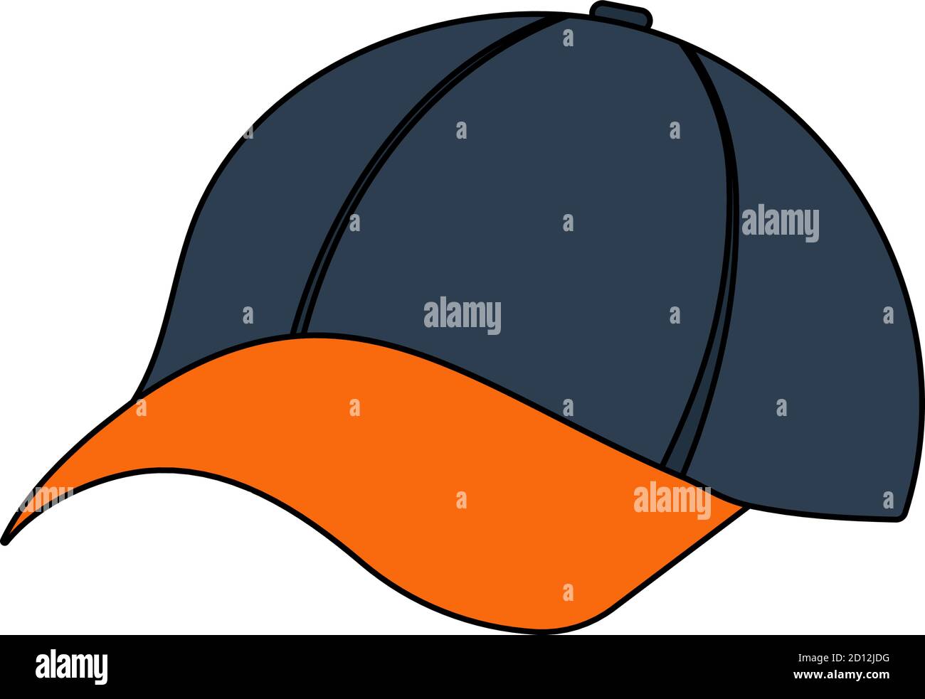 Baseball Cap Icon. Editable Outline With Color Fill Design. Vector ...