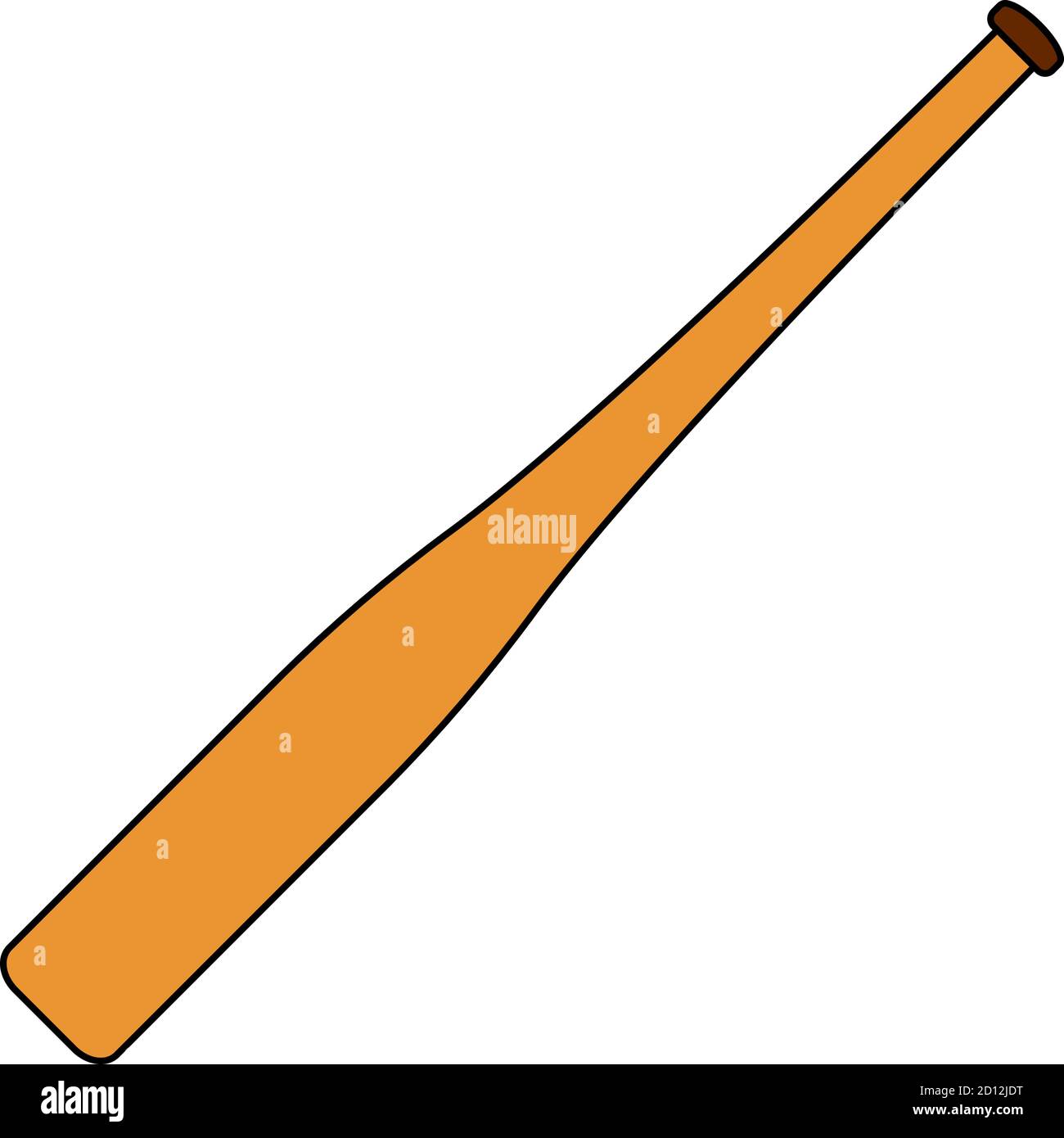 Baseball Bat Icon. Editable Outline With Color Fill Design. Vector ...
