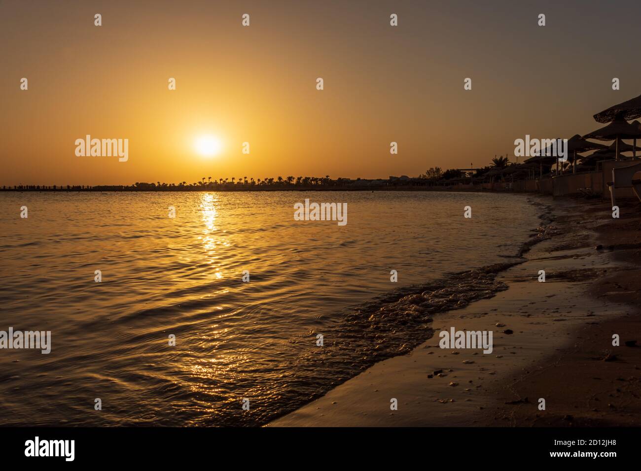 Sunrise over the Red Sea in Hurghada, Egypt Stock Photo - Alamy