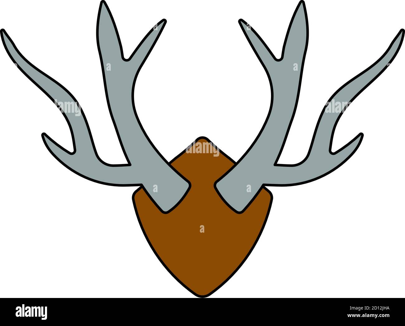 Icon Of Deer's Antlers. Editable Outline With Color Fill Design. Vector ...