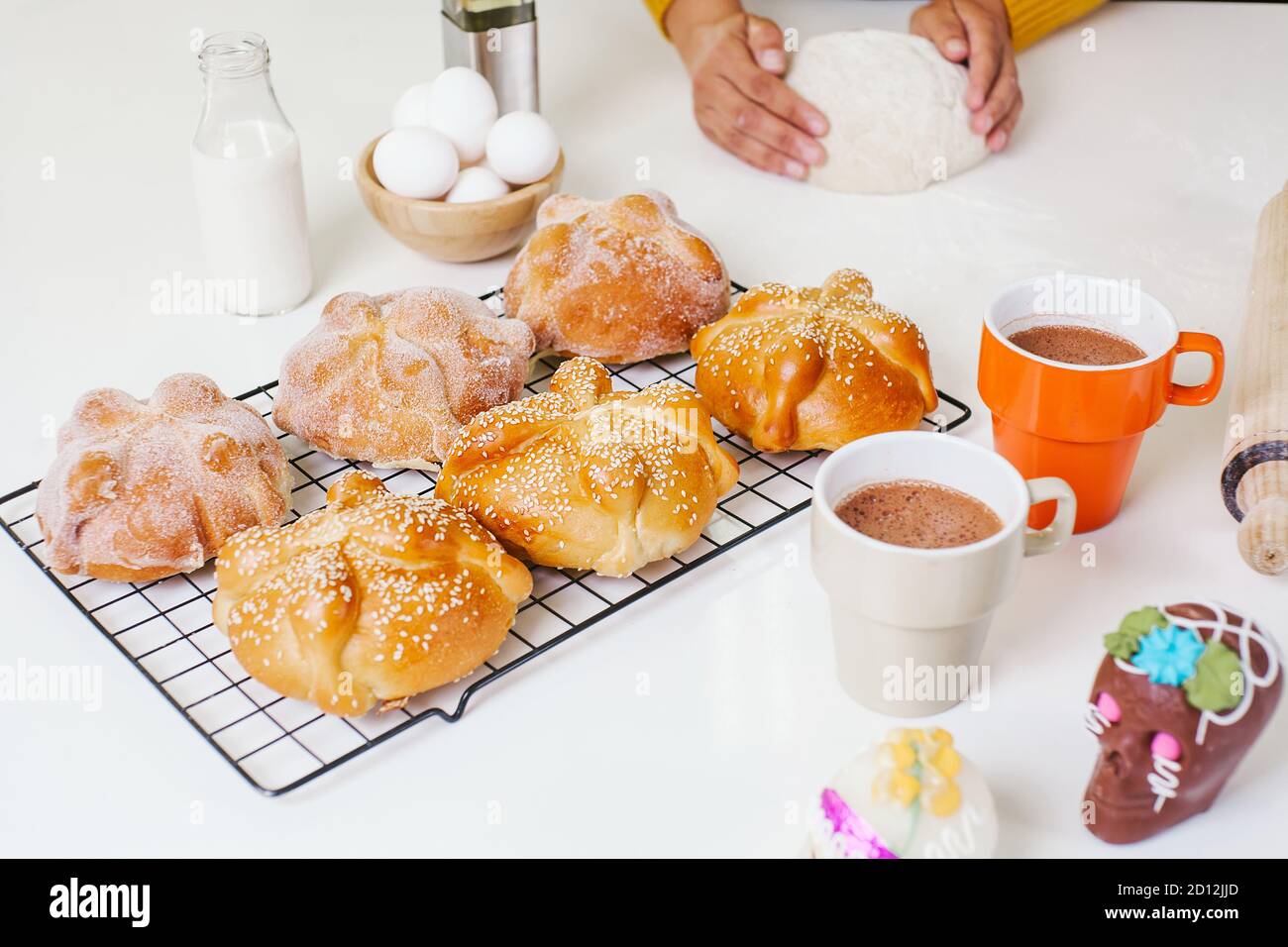 Mexican bread of the dead called pan de muerto traditional from Mexico ...