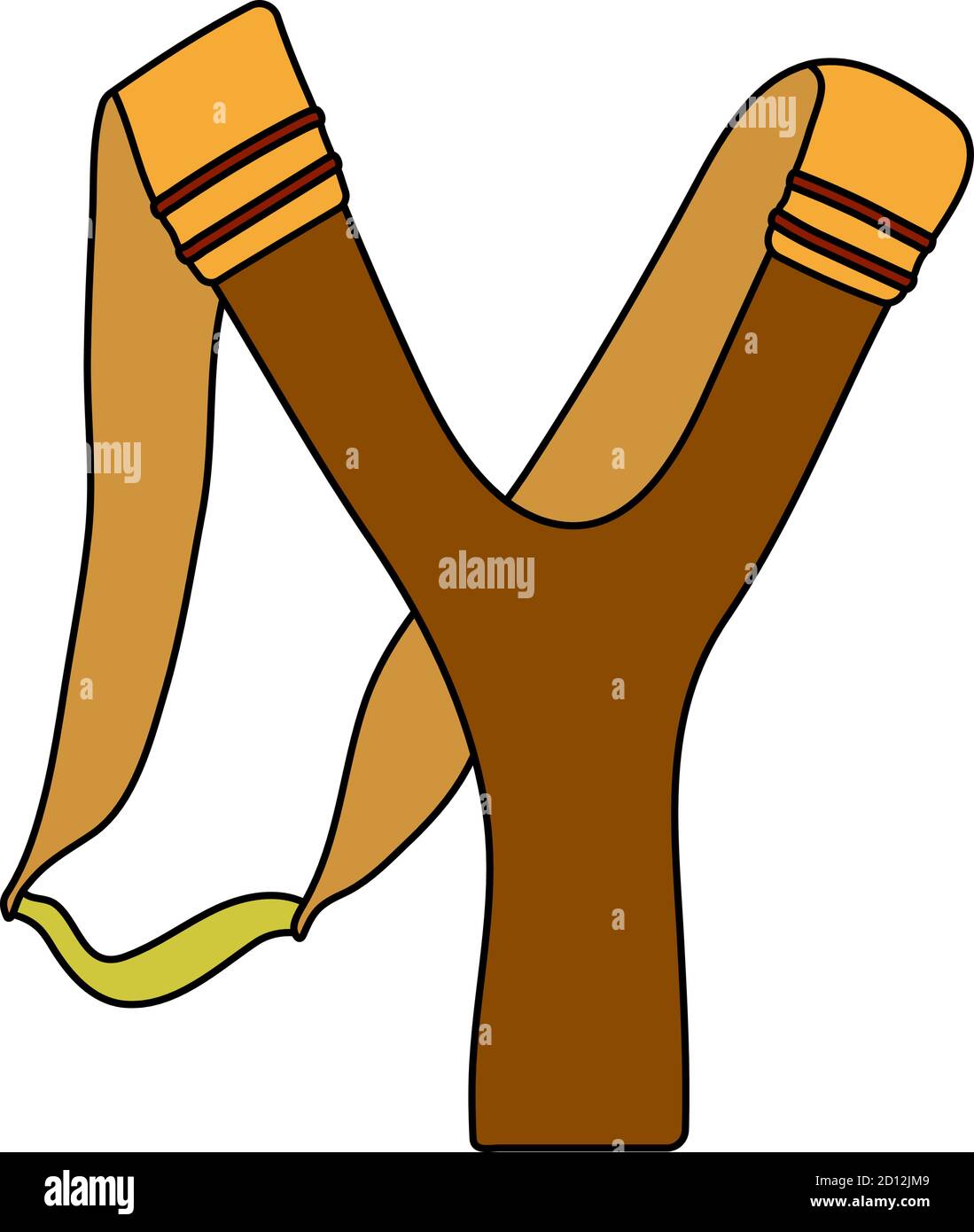 Icon Of Hunting Slingshot. Editable Outline With Color Fill Design ...