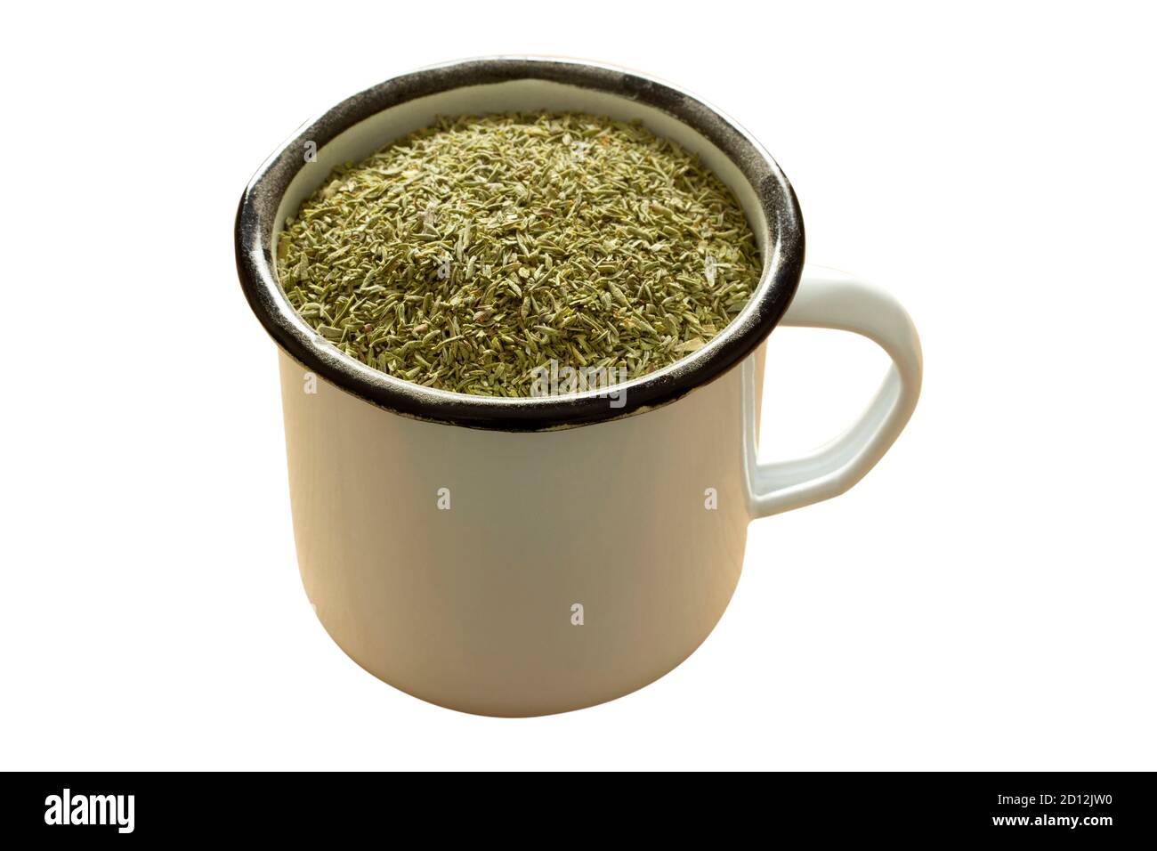 crushed thyme in zinc cup Stock Photo - Alamy