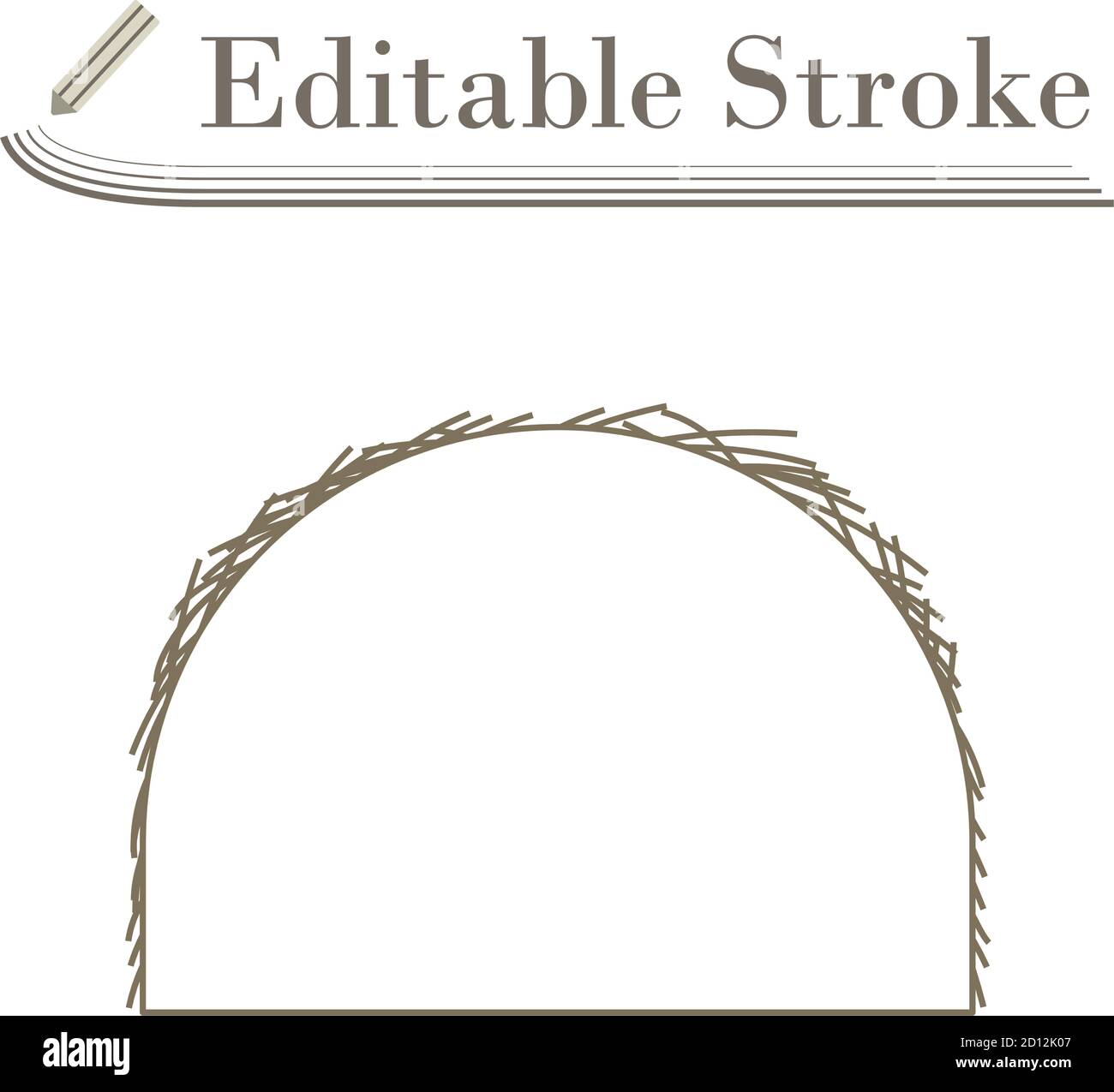 Hay Stack Icon. Editable Stroke Simple Design. Vector Illustration ...