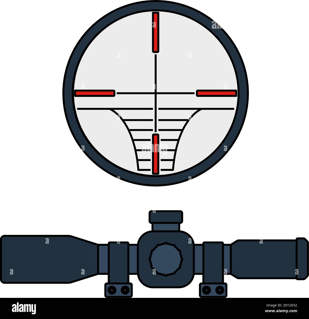 Icon Of Scope. Editable Outline With Color Fill Design. Vector ...