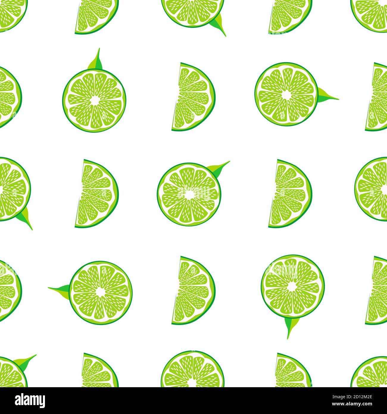 Illustration on theme big colored seamless green lime, bright fruit ...