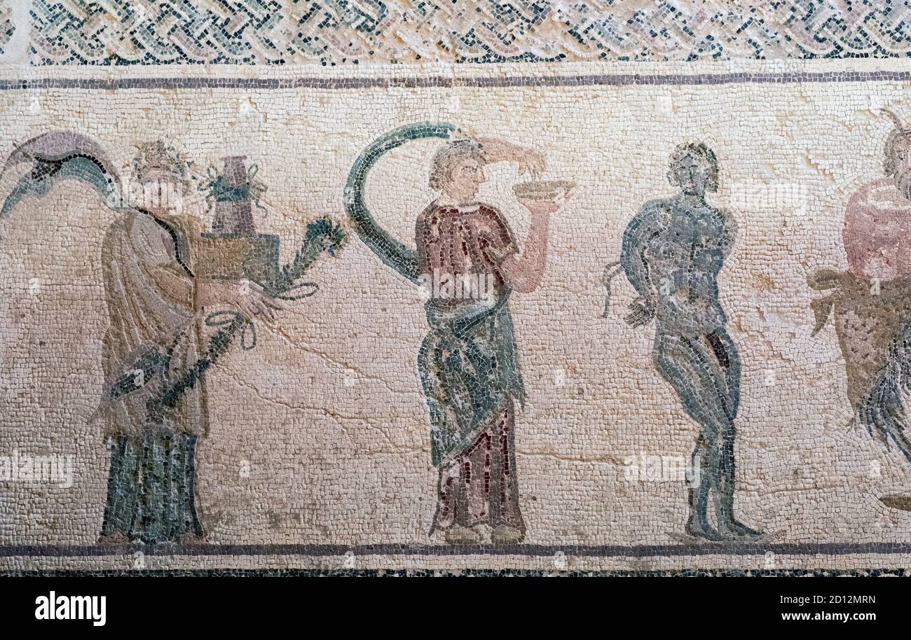 The House of Dionysus mosaics, Paphos Archaelogical park, Cyprus: The ...