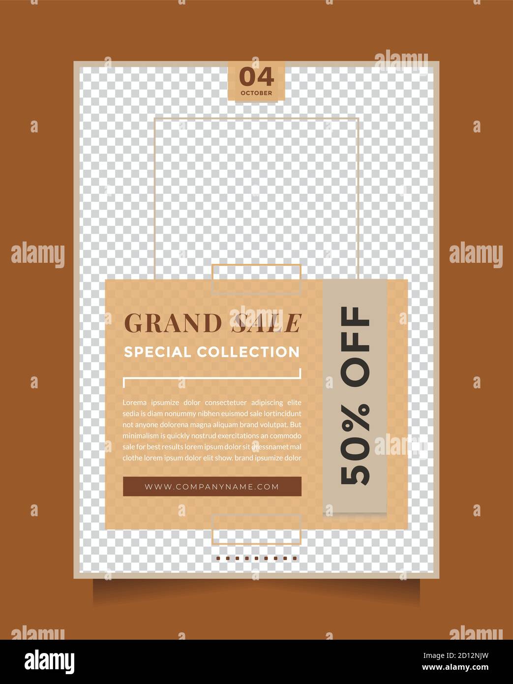 Simple and creative fashion sale flyer design template with A4 Size for ...