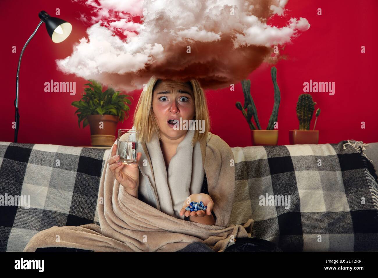 Chill cough disease girl hi-res stock photography and images - Alamy
