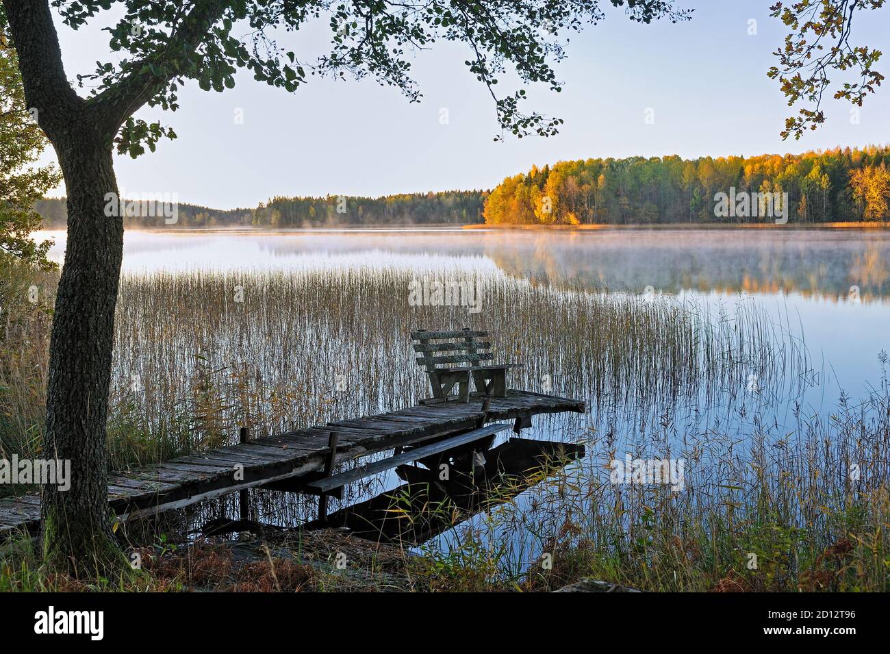 Lake pier rural landscape hi-res stock photography and images - Alamy