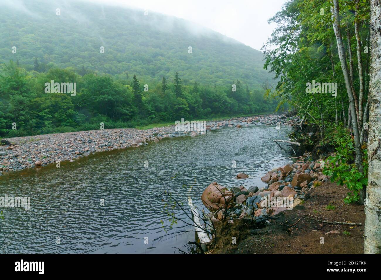 View of the Cheticamp river, in Cape Breton Highlands National Park ...