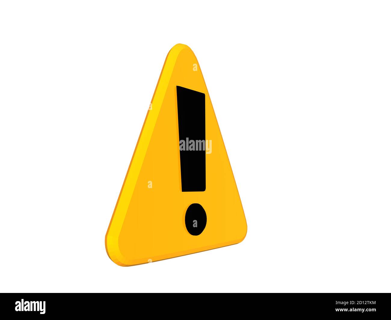 yellow triangular sign with black exclamation mark Stock Photo - Alamy