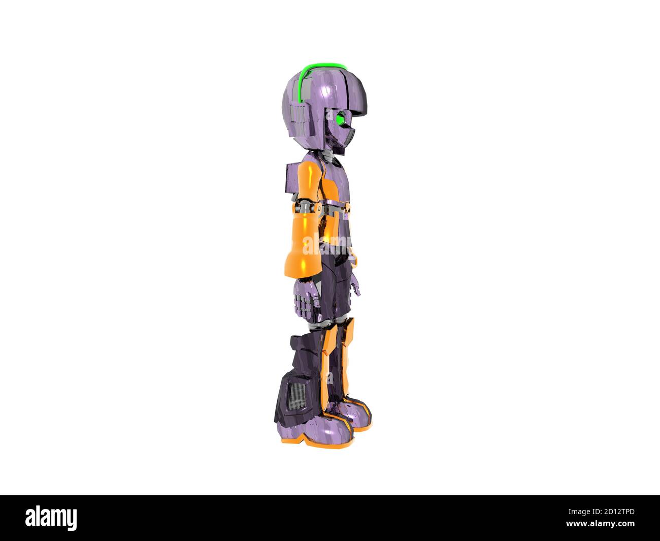 shiny silver humanoid robot Stock Photo - Alamy