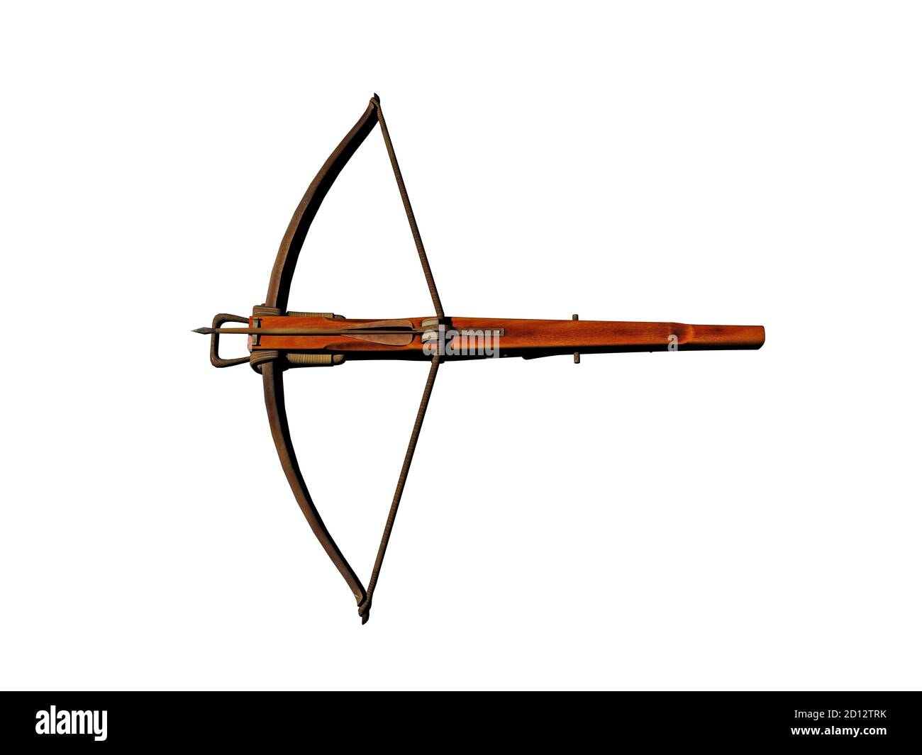 wooden crossbow with tendon and bolt Stock Photo - Alamy