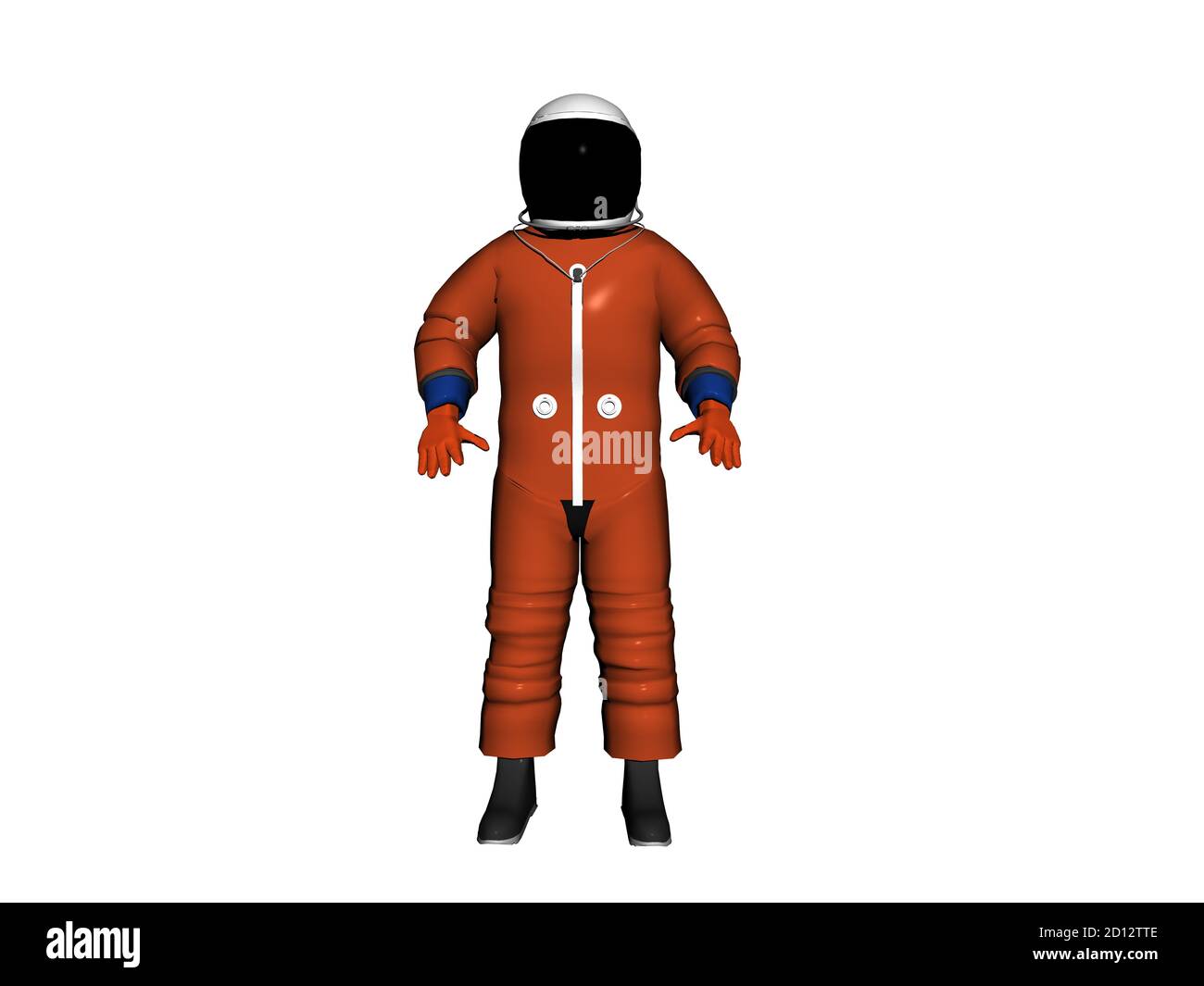Astronaut in an orange colored spacesuit Stock Photo - Alamy