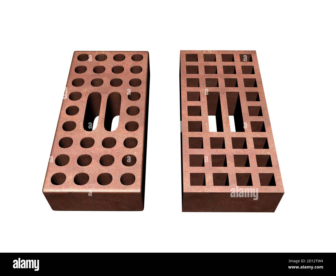 burnt brick for house building Stock Photo - Alamy