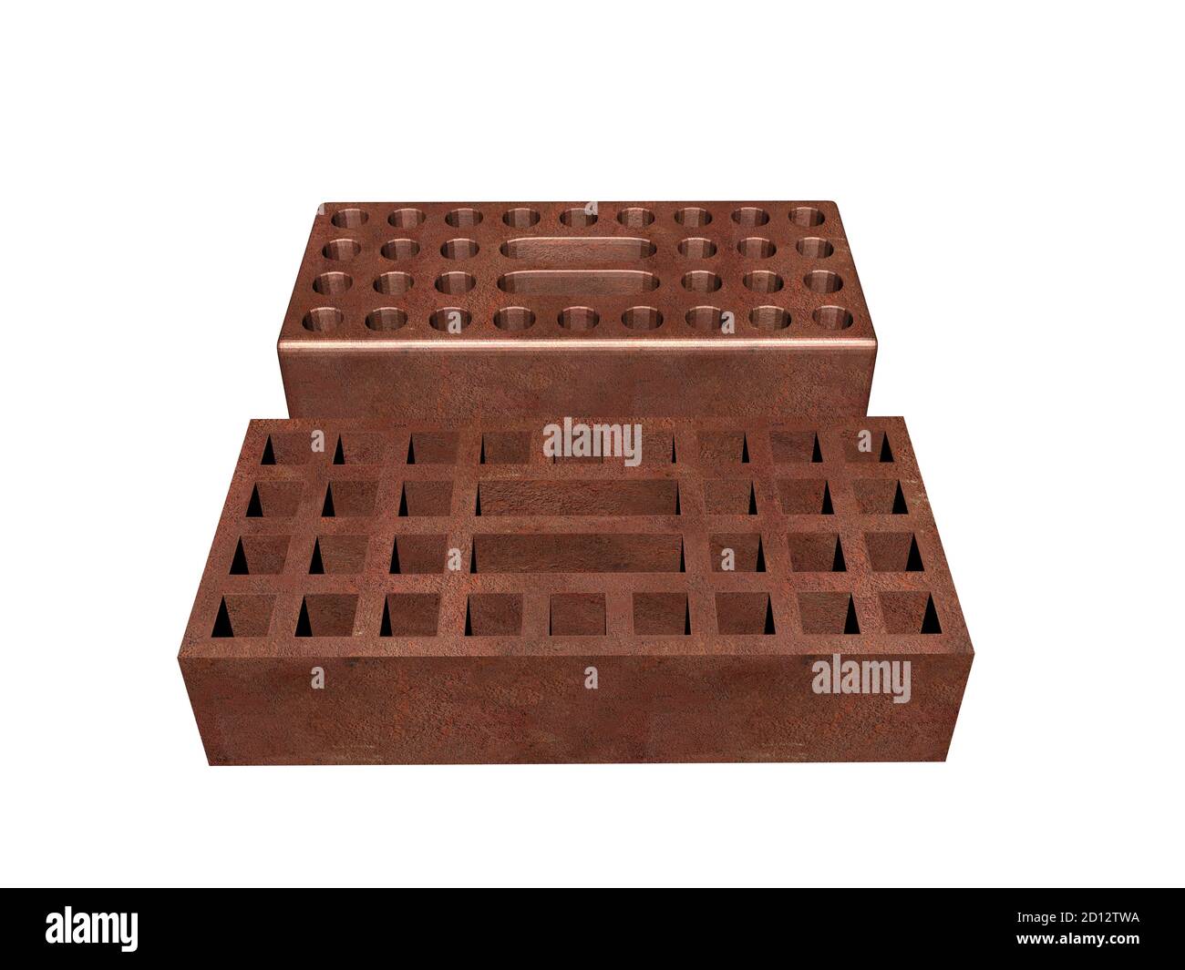 burnt brick for house building Stock Photo - Alamy