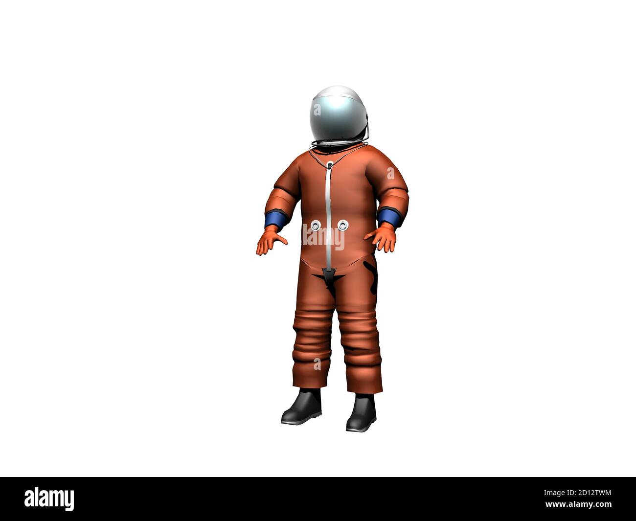 Astronaut in an orange colored spacesuit Stock Photo - Alamy
