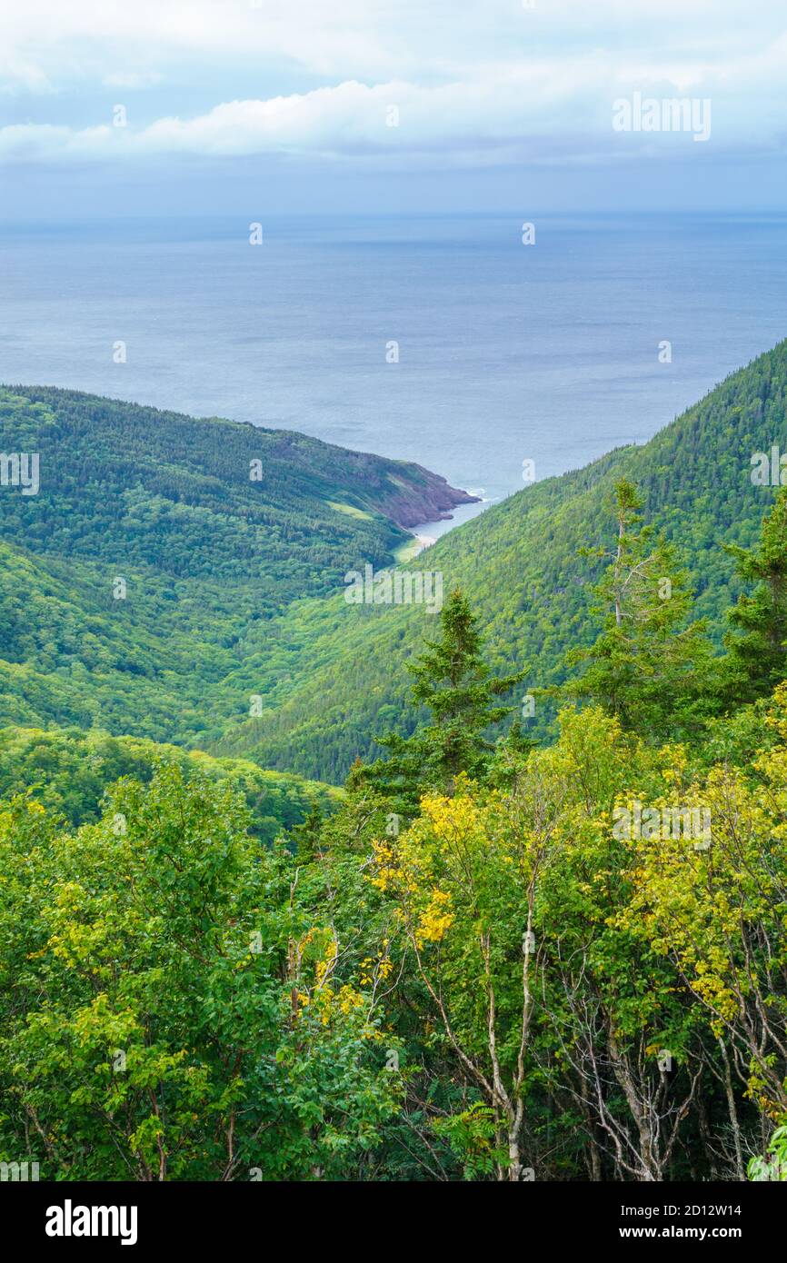 Landscape of the Fishing Cove, along the Cabot Trail, in Cape Breton ...