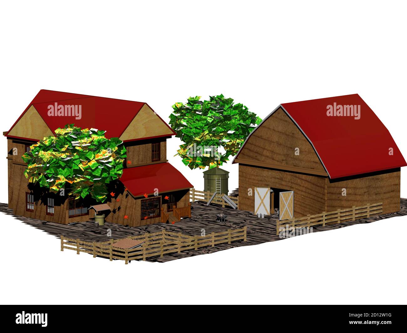Old farmhouse structure Cut Out Stock Images & Pictures - Alamy