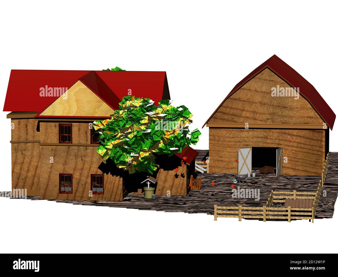 Old farmhouse Cut Out Stock Images & Pictures - Alamy