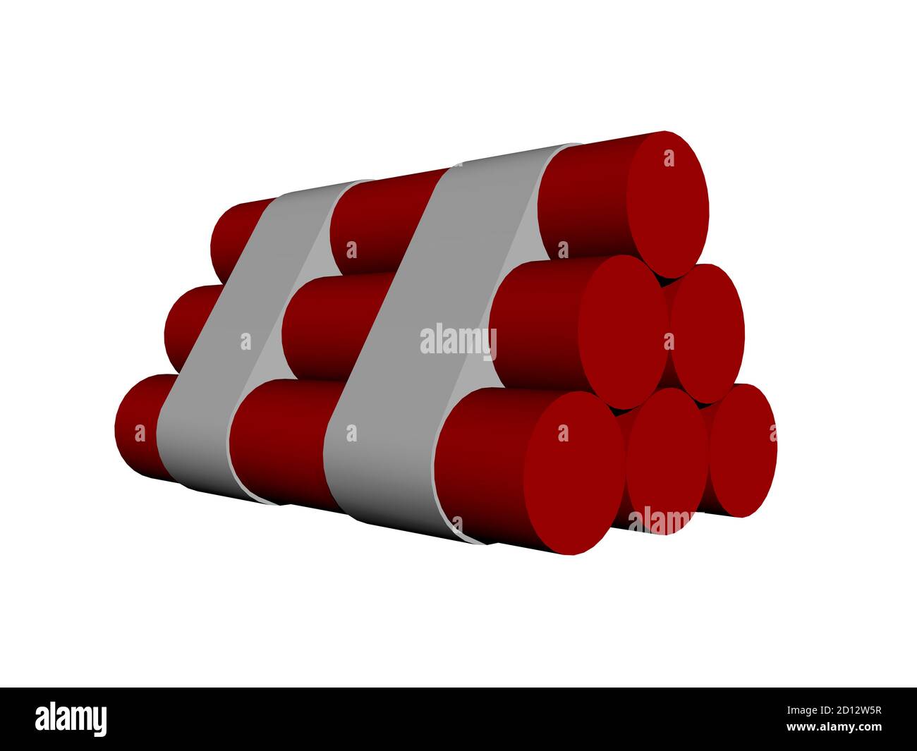 connected dynamite bars with detonator and clock Stock Photo - Alamy