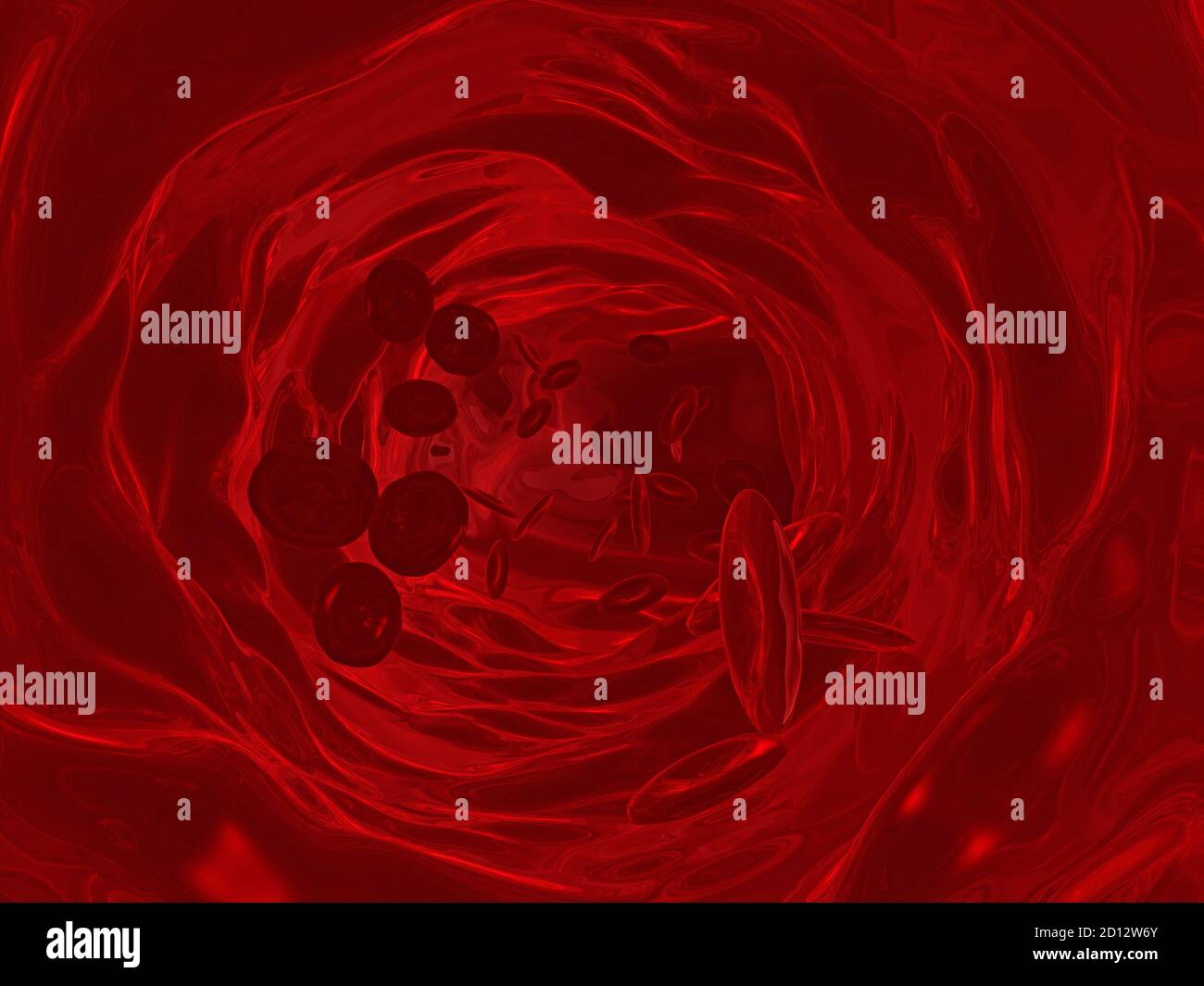 large blood vessel with red blood cells Stock Photo - Alamy