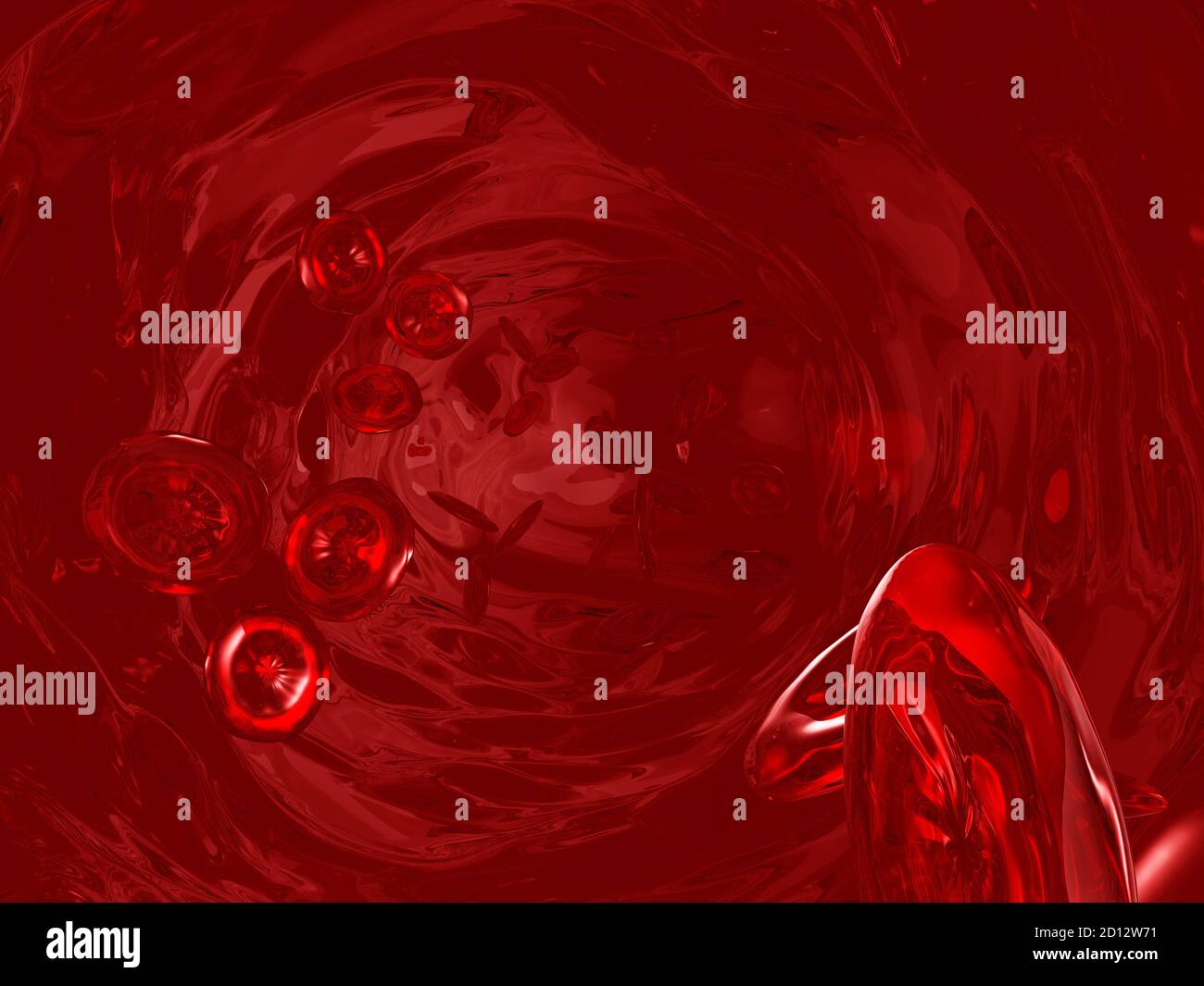 large blood vessel with red blood cells Stock Photo - Alamy
