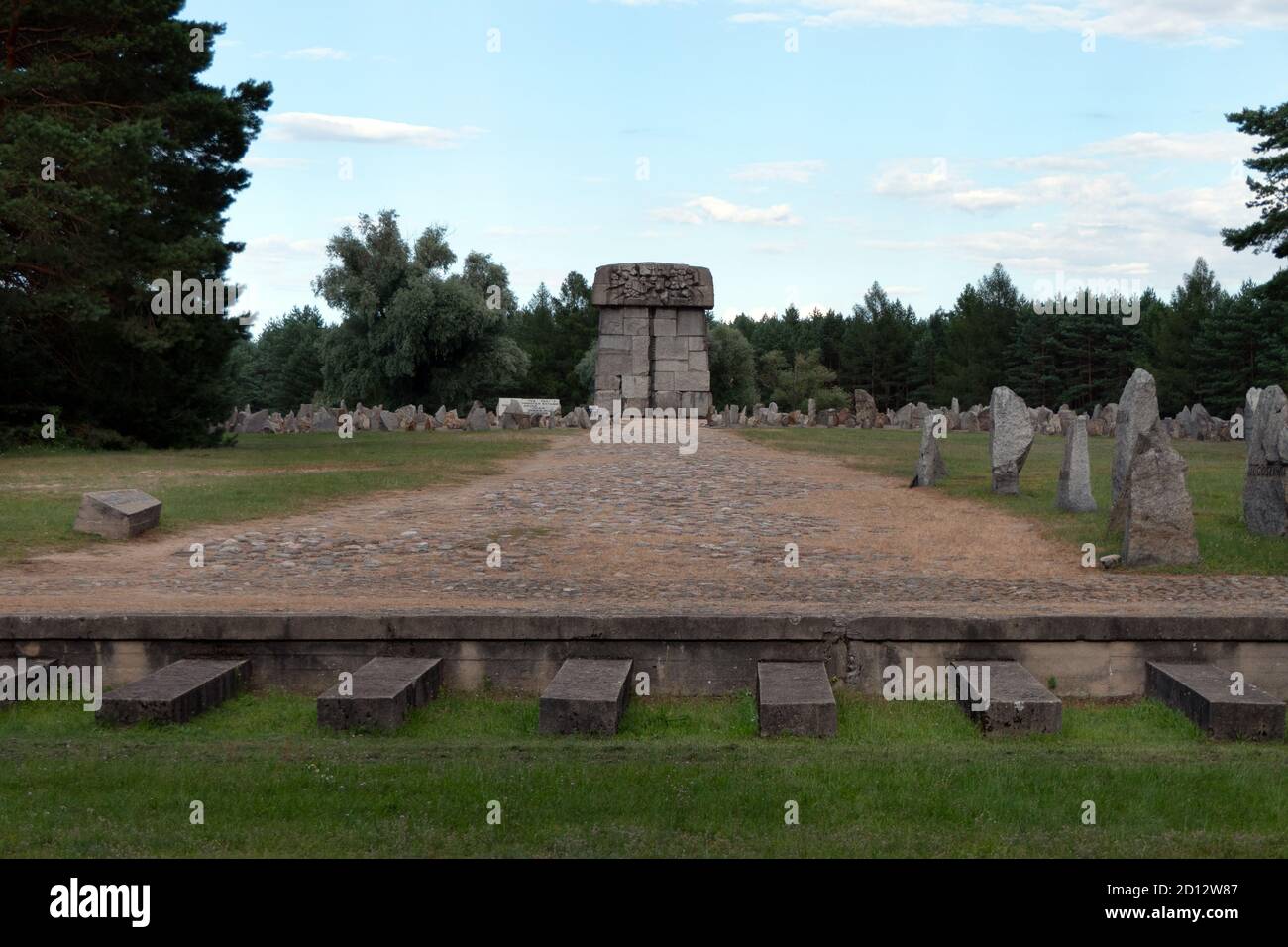View of the Memorial at Treblinka nazi extermination camp in Poland ...