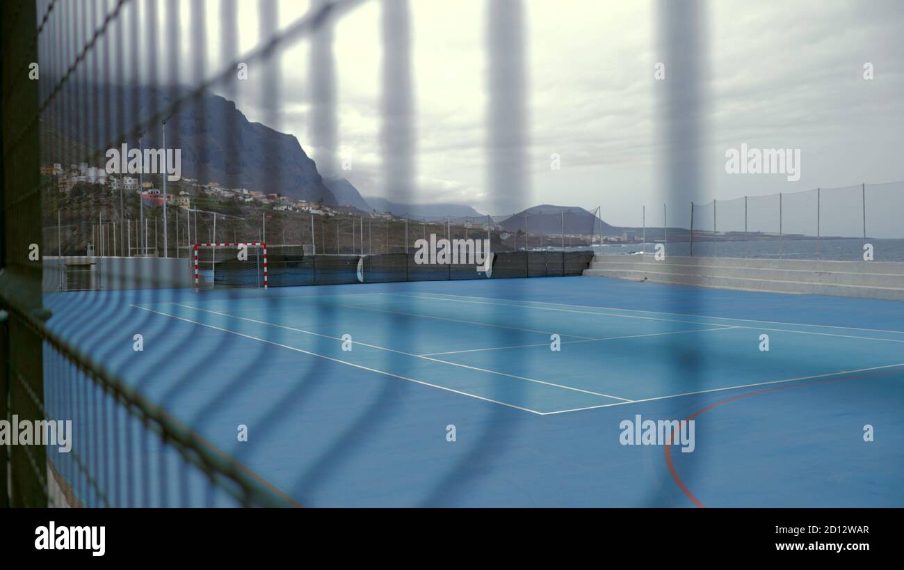 A futsal field at the beach Stock Photo - Alamy