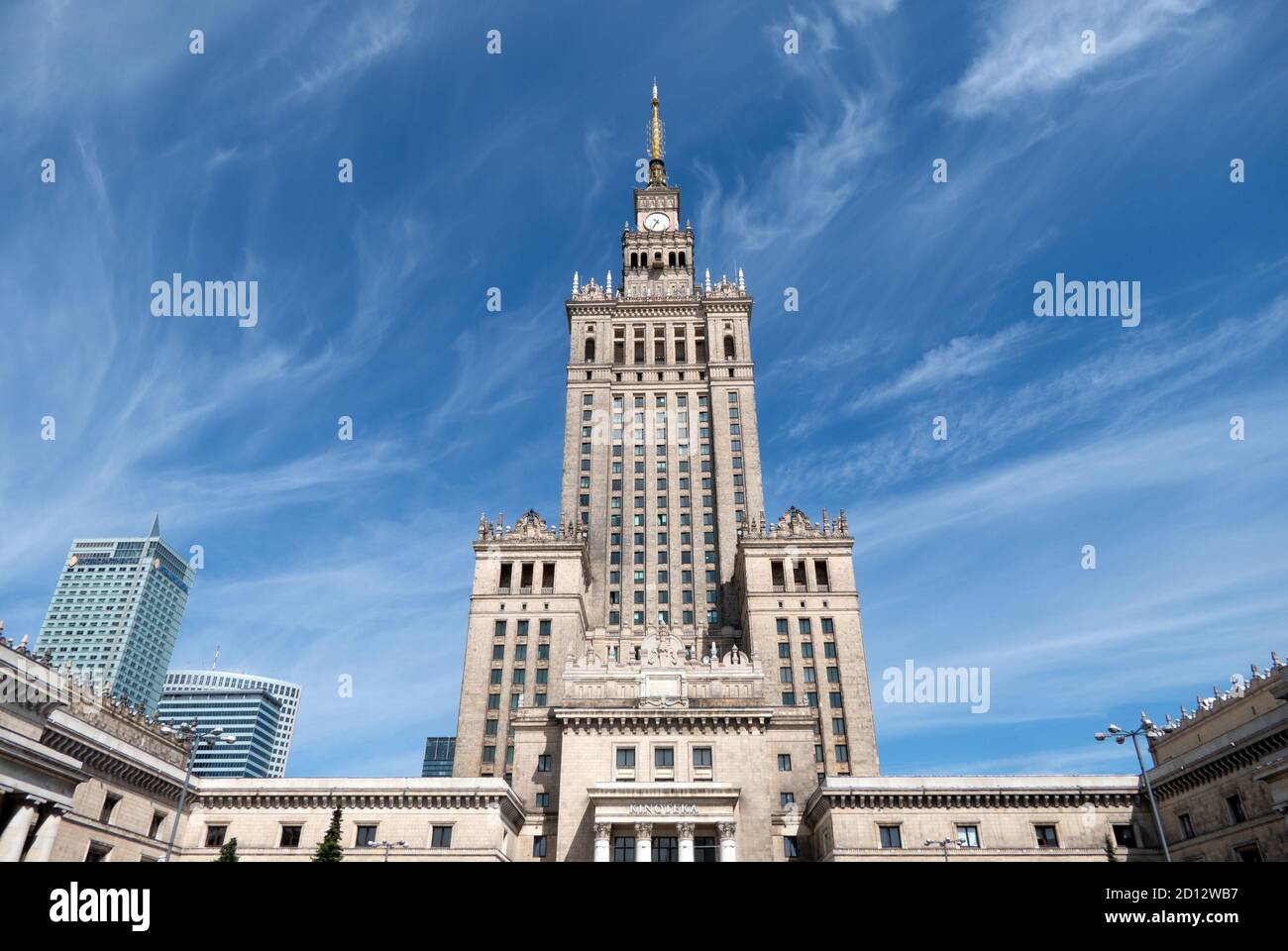 Exterior view of the Palace of Culture and Science in Warsaw, Poland ...