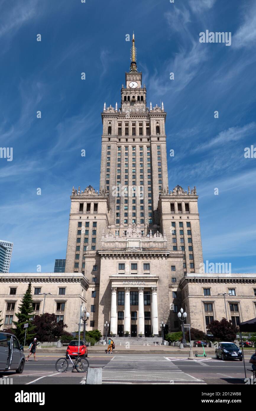 Exterior view of the Palace of Culture and Science in Warsaw, Poland ...