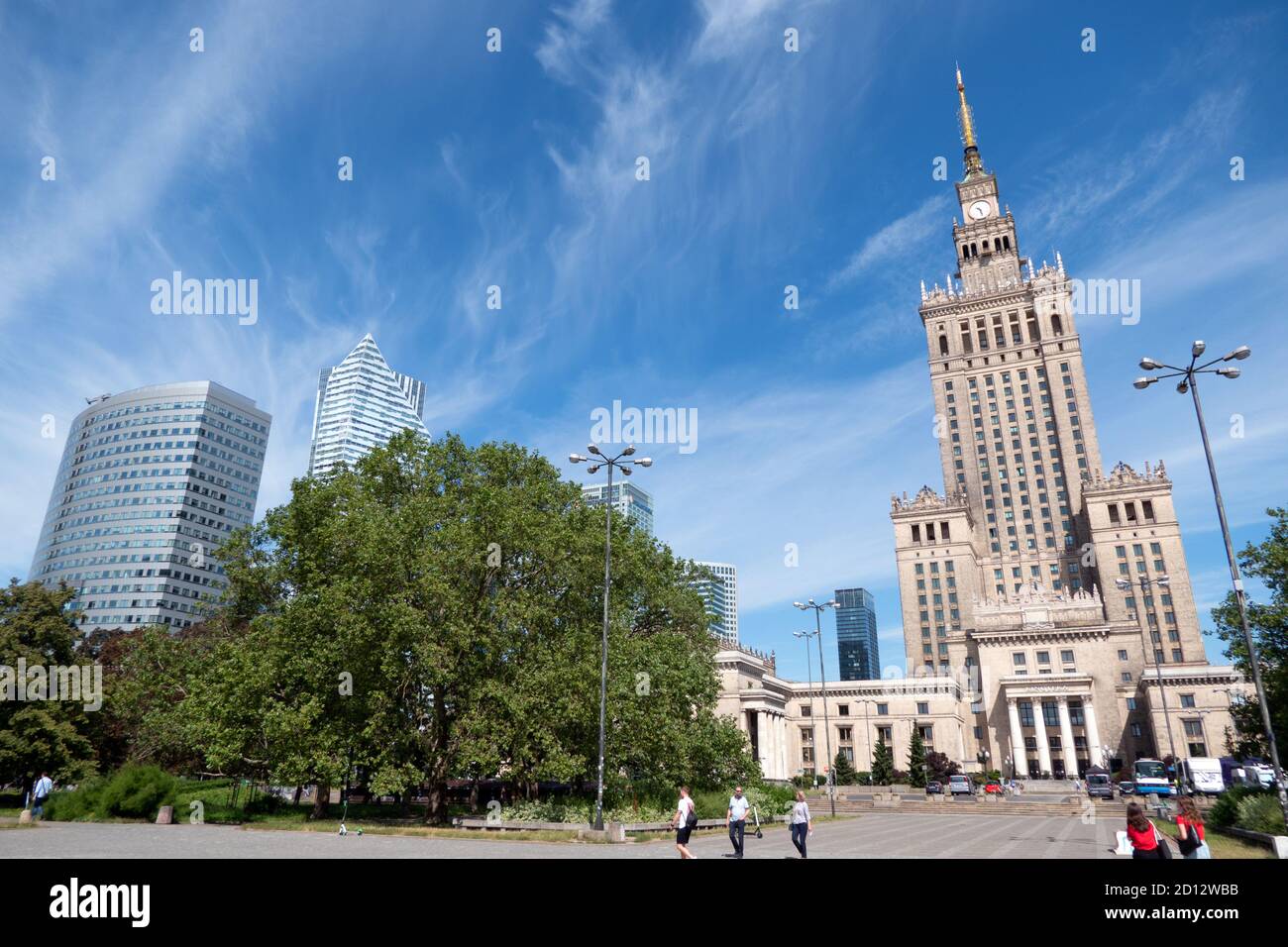 Exterior view of the Palace of Culture and Science in Warsaw, Poland ...
